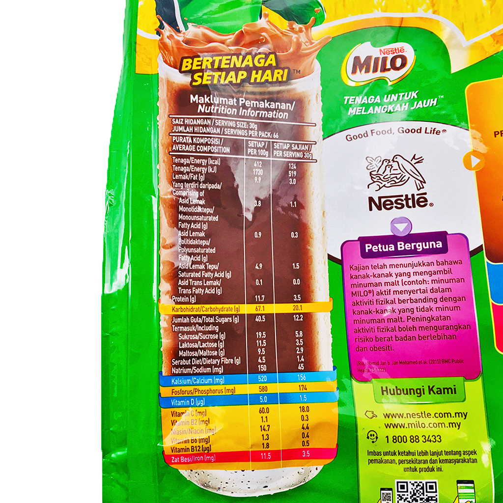 Milo Nutrition Facts Malaysia - Home Alqu